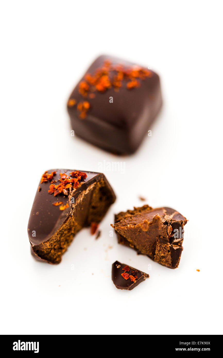 Gourmet Maya spice truffle on a white background Stock Photo - Alamy
