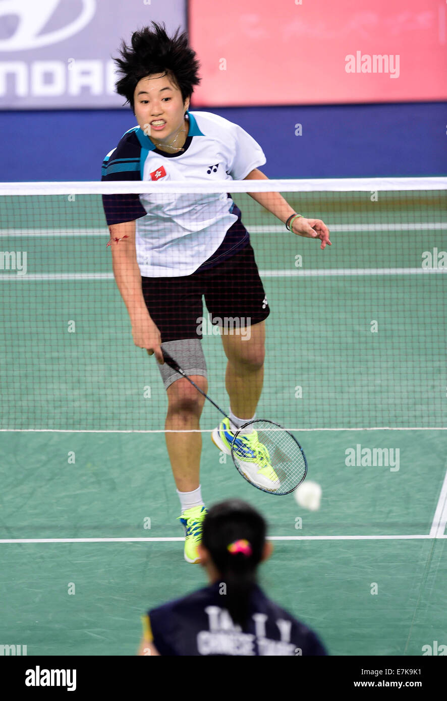 Incheon, South Korea. 20th Sep, 2014. Yip Pui Yin (upper) of China's ...