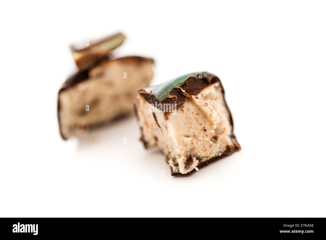 Gourmet mintastic chocolate truffle on a white background Stock Photo ...