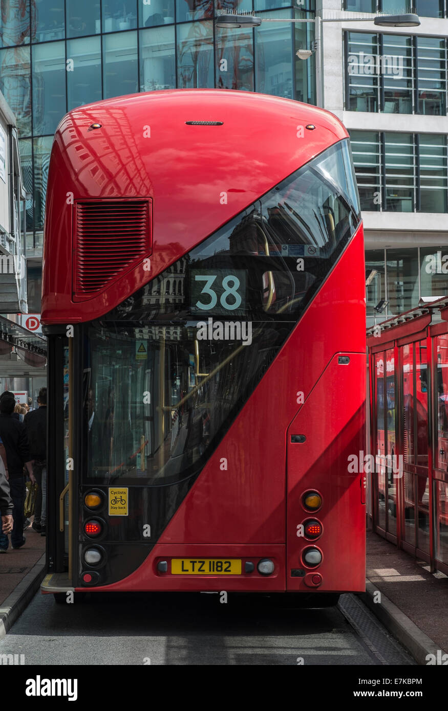 New Bus for London parked on a stand at Victoria Station Stock Photo ...