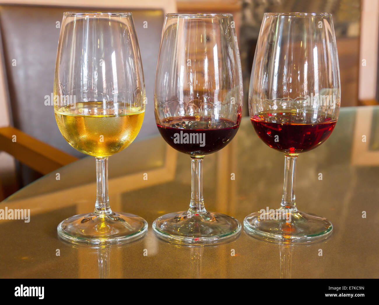 glasses of white and ruby port wine Stock Photo - Alamy