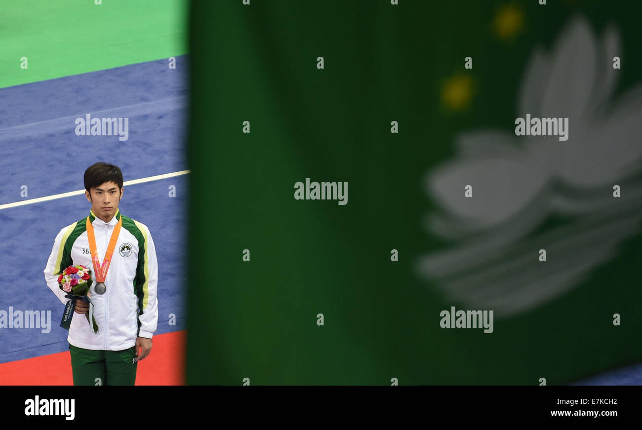 Incheon, South Korea. 20th Sep, 2014. Jia Rui of China's Macao poses on ...