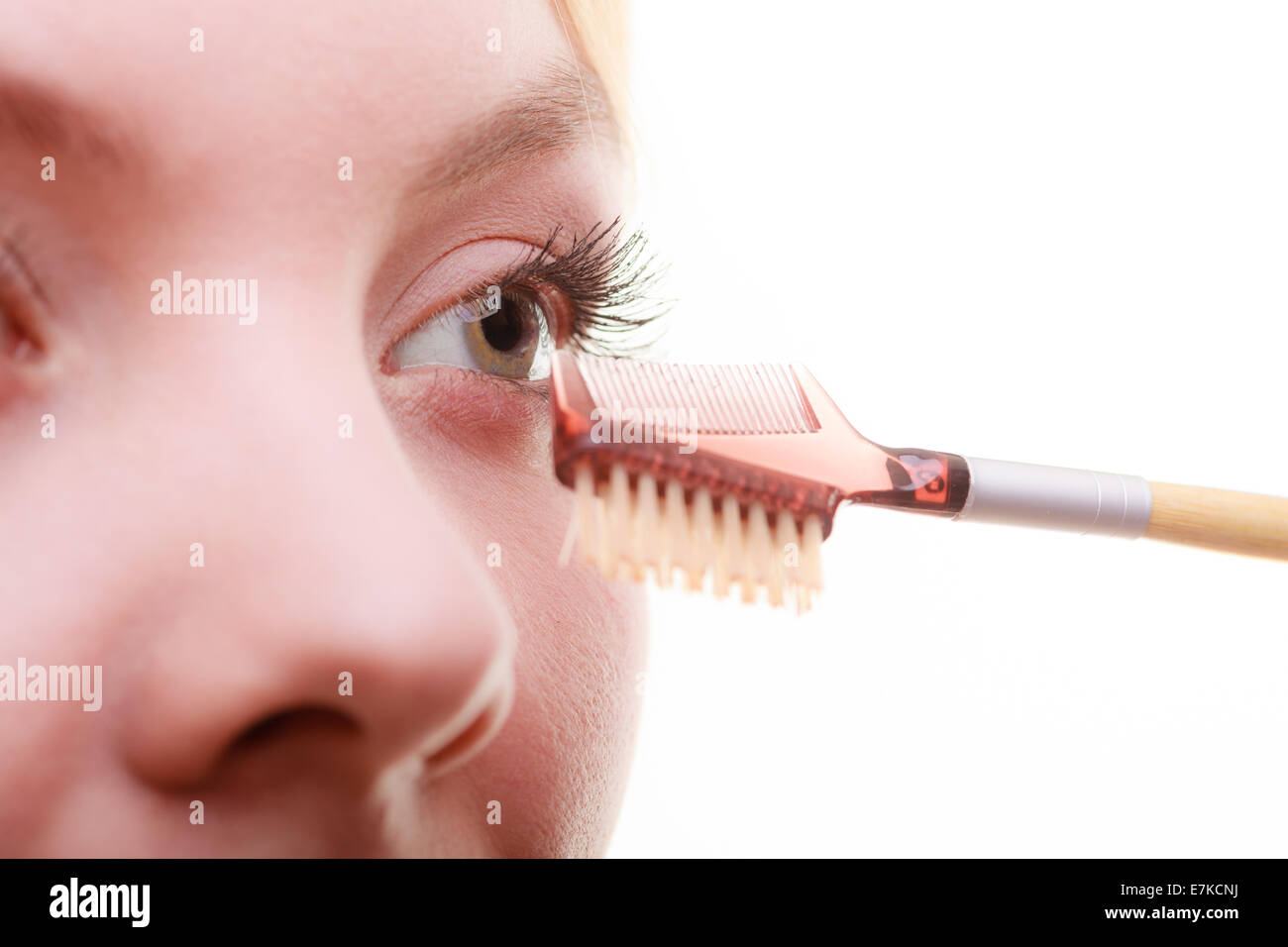 Cosmetic beauty procedures and makeover concept. Closeup part of woman ...