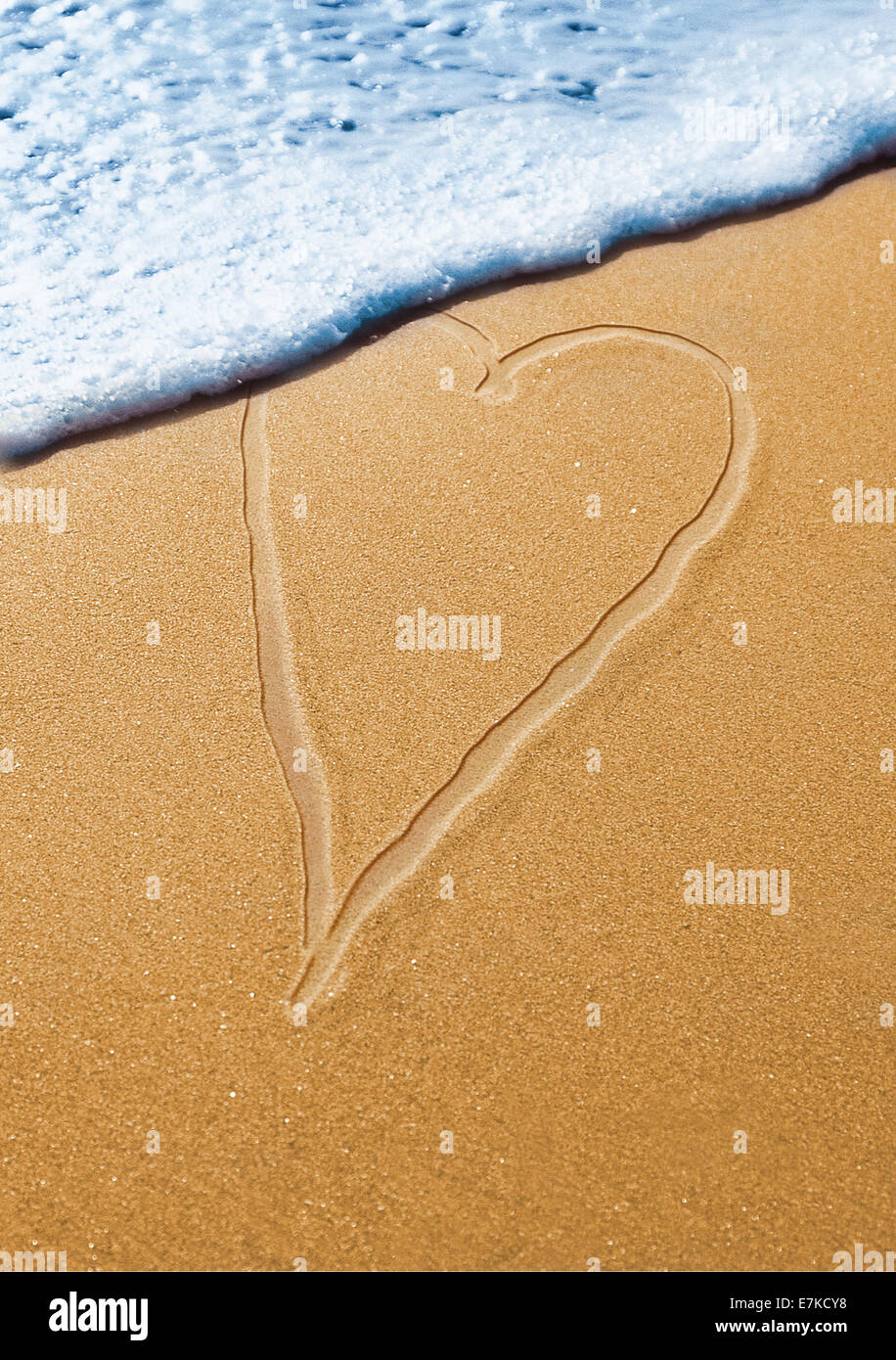 Heart in Sand Stock Photo - Alamy