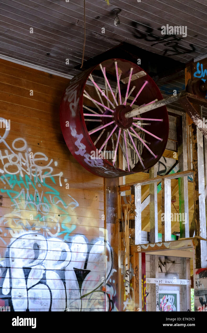 The Abandoned Butter Factory in Eumundi - The Churning Wheel Stock ...