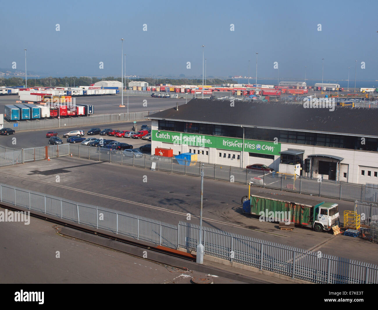 Articulated box container units situated at Don Laoghaire Port, Dublin ...
