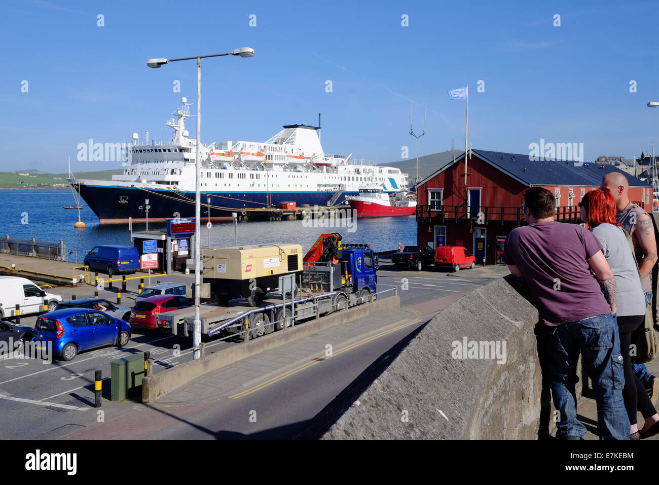 Views of the old waterfront areas of Lerwick, the largest town and ...