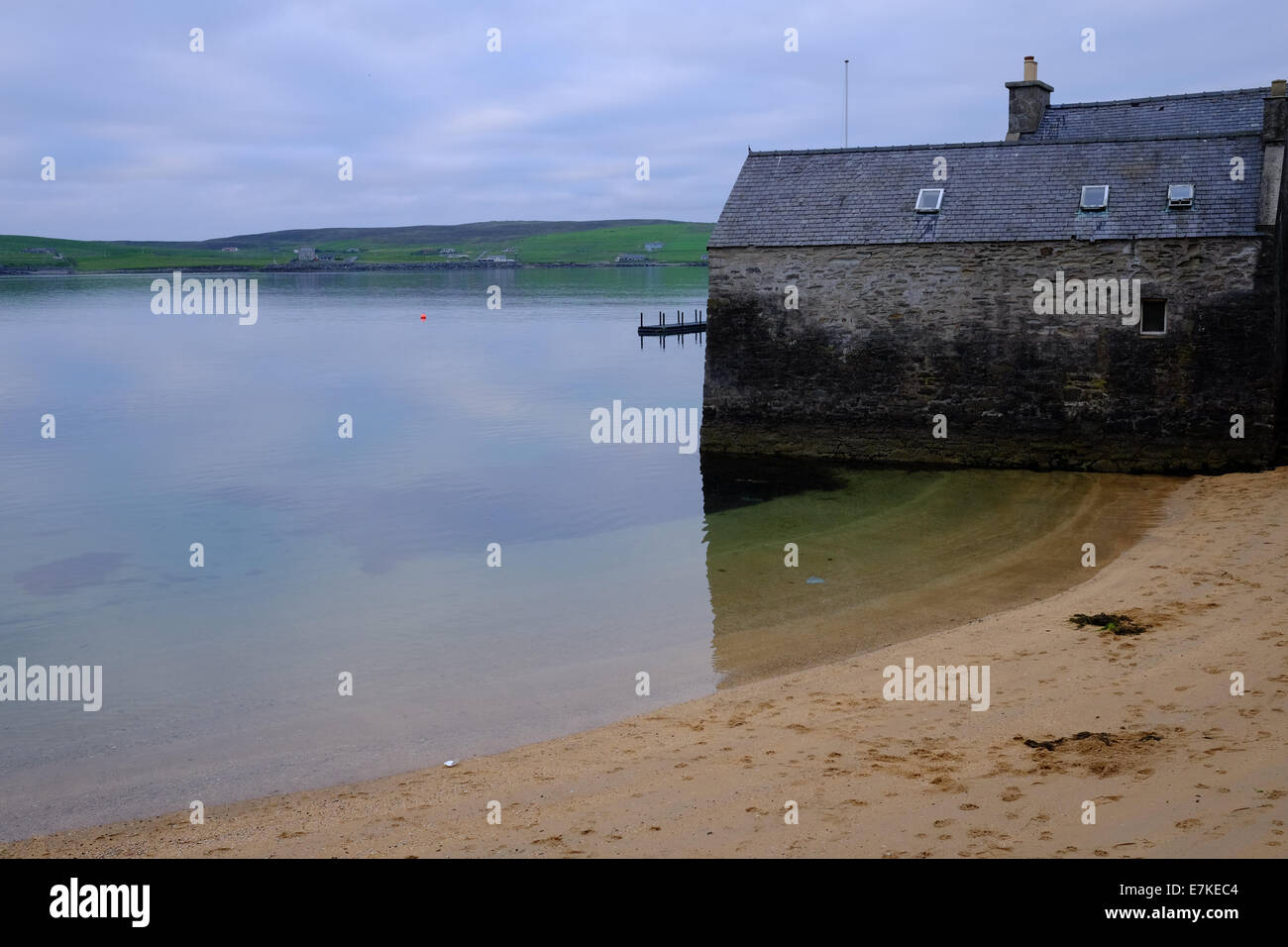 Views of the old waterfront areas of Lerwick, the largest town and ...