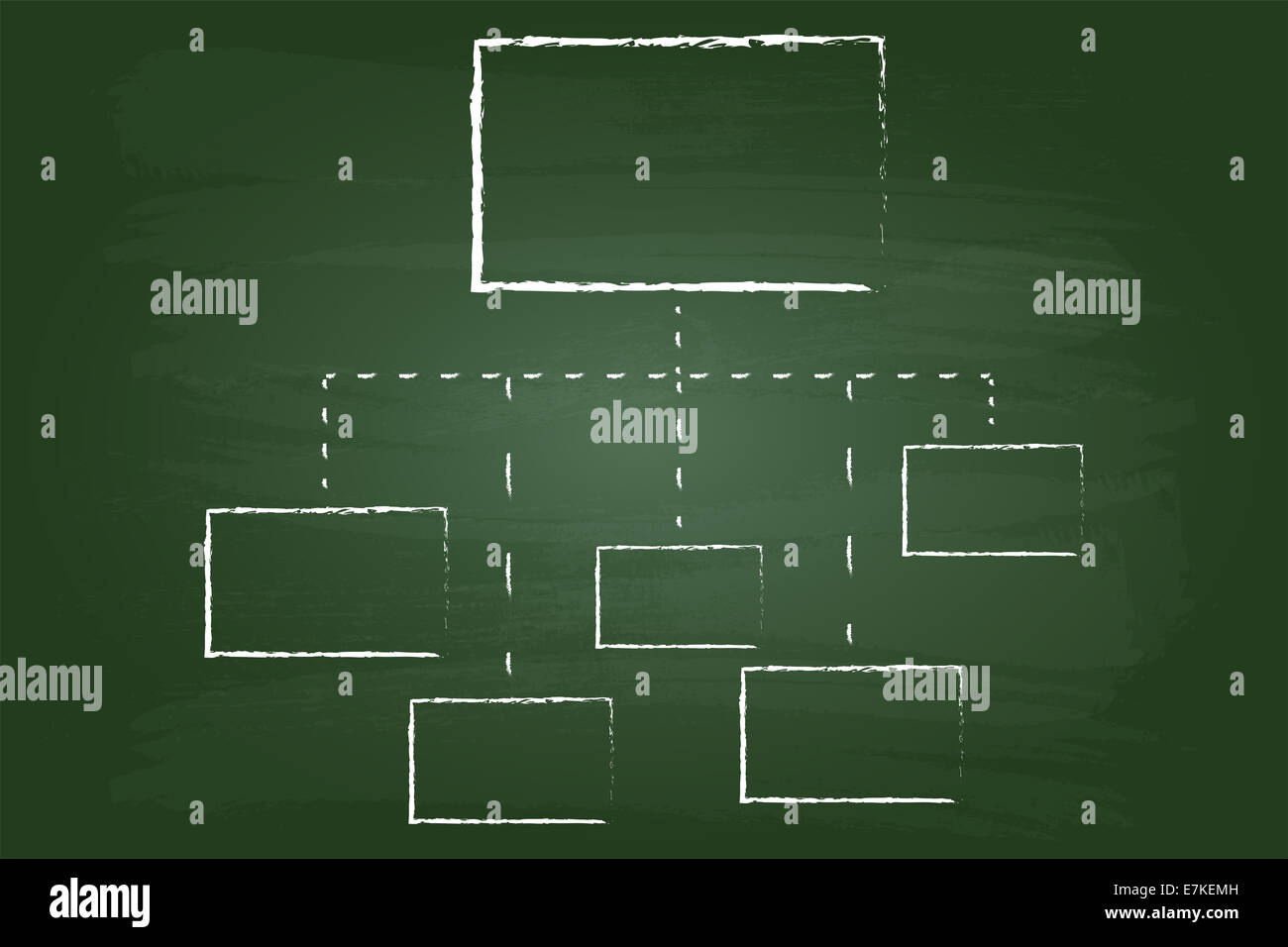 Blank organization flow chart drawn hi-res stock photography and images ...