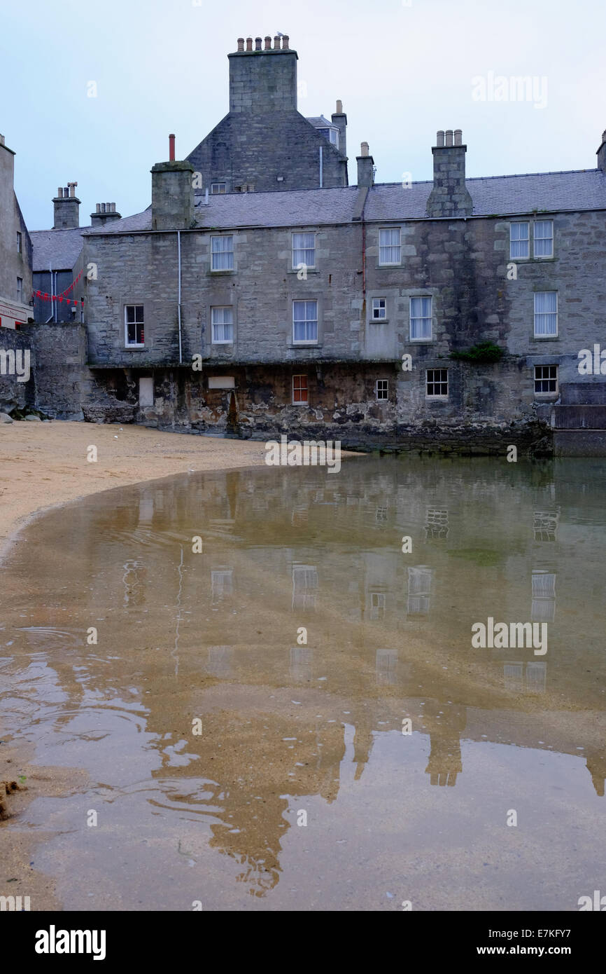 Views of the old waterfront areas of Lerwick, the largest town and ...