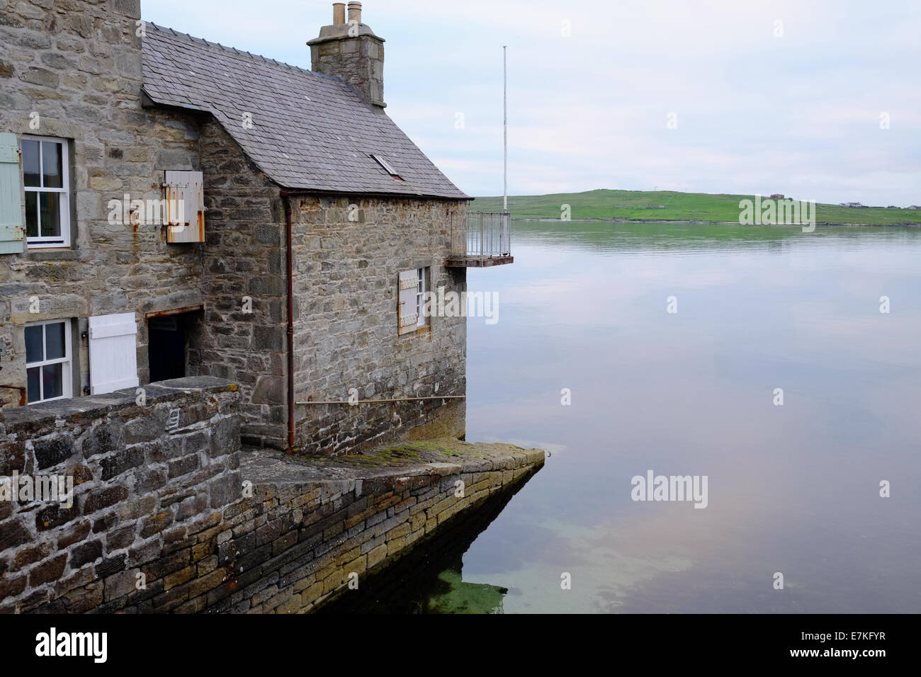 Views of the old waterfront areas of Lerwick, the largest town and ...