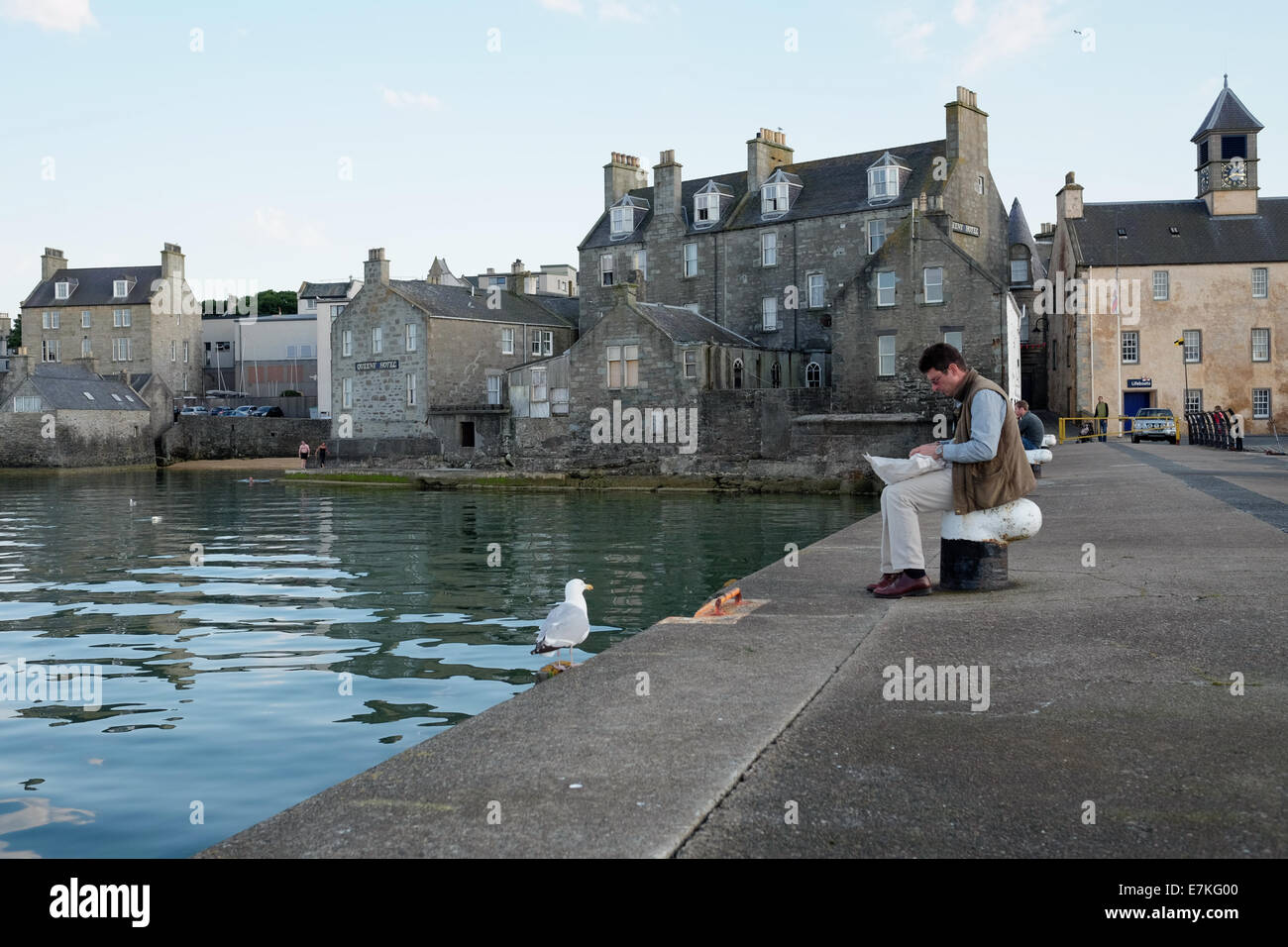 Views of the old waterfront areas of Lerwick, the largest town and ...