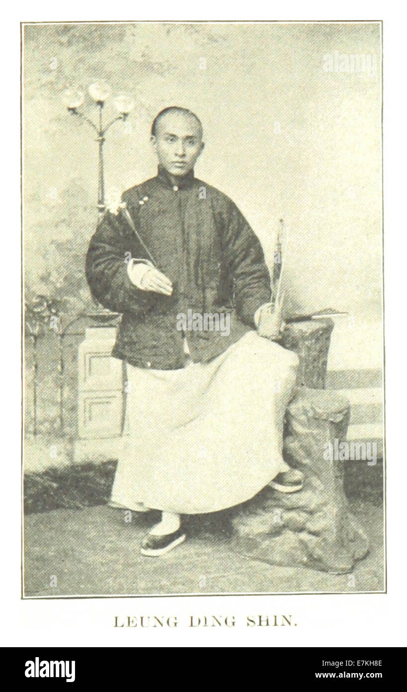 This 1898 drawing by Leung Ding Shin features a map, part of Beck's ...