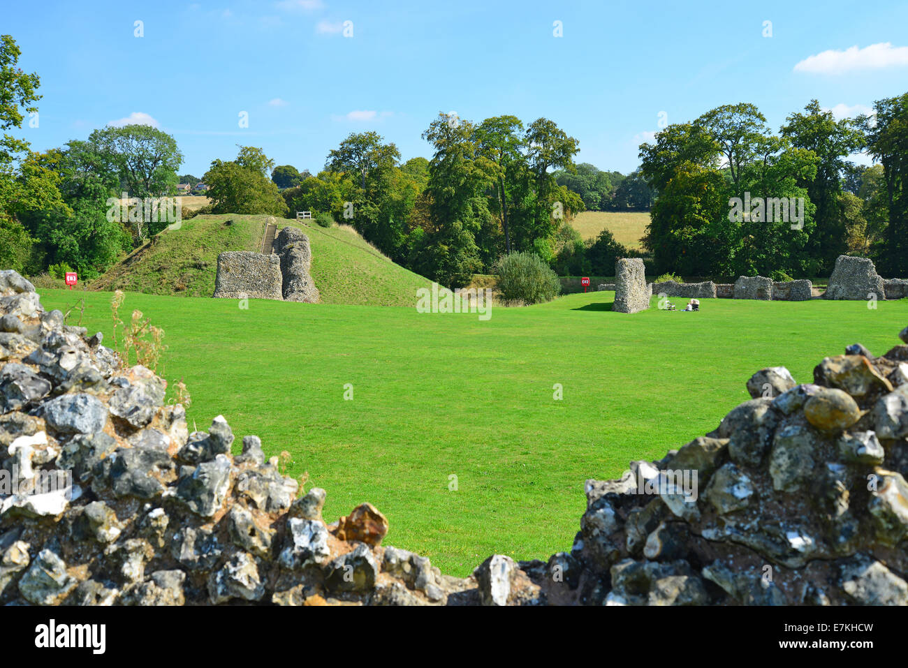 Ruins of outer walls of Berkhamsted Castle, Berkhamsted, Hertfordshire ...