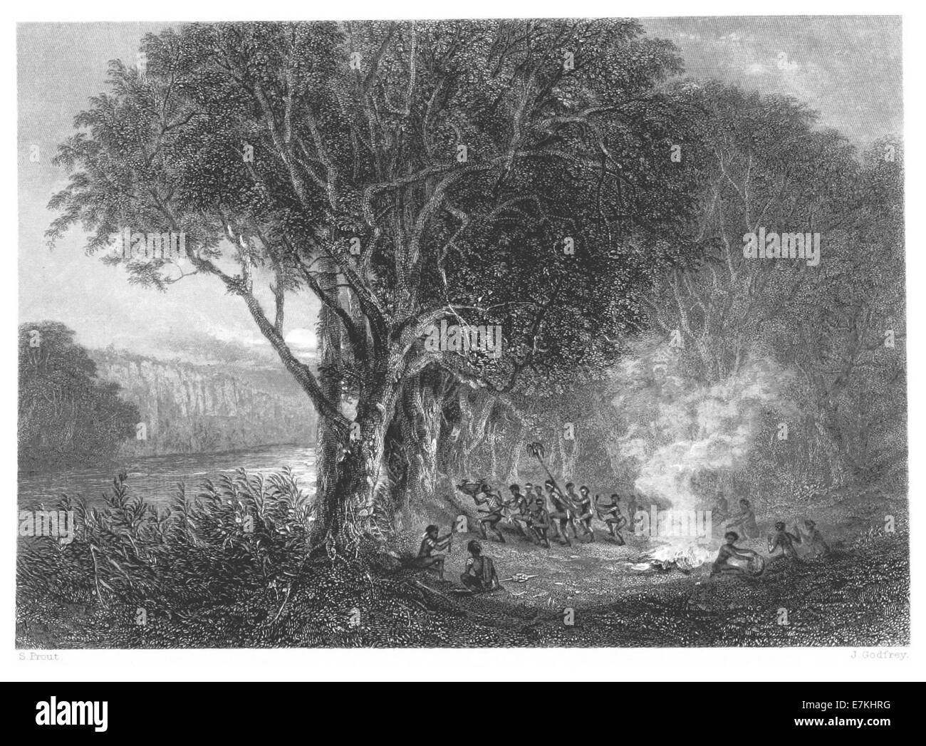 This 1873 illustration by Booth shows a corroboree, a traditional ...