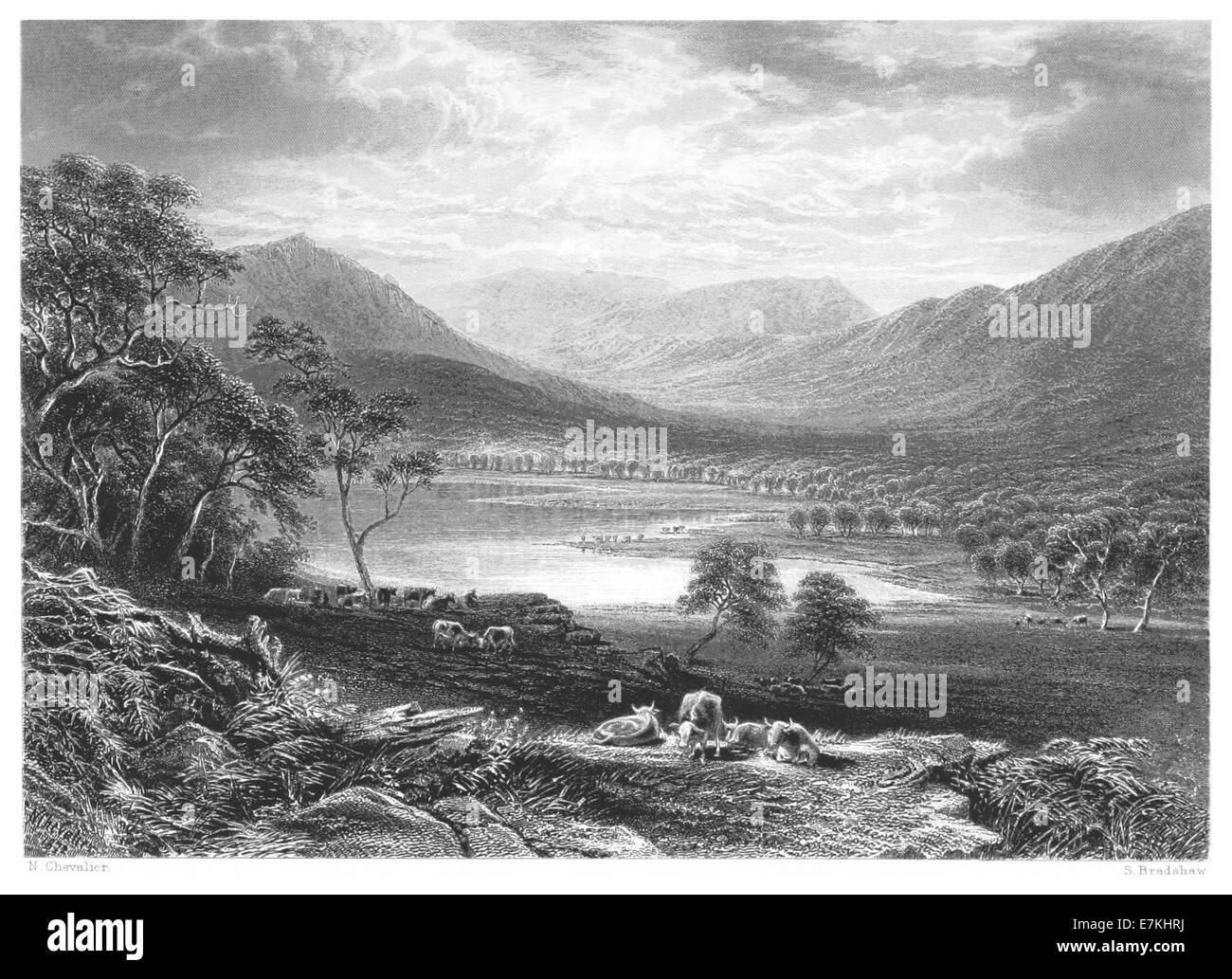 An illustration from *BOOTH(1873)* depicting Victoria Valley and Mount ...