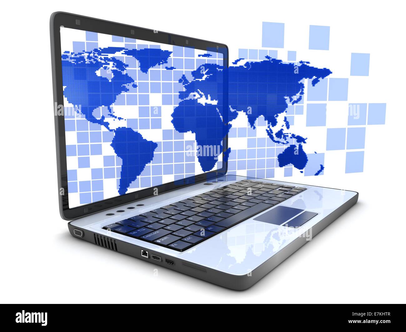 World map in 3d cube hi-res stock photography and images - Alamy