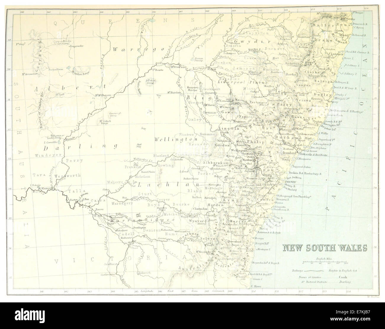 A 1873 map from Booth’s work, detailing the geography of New South ...