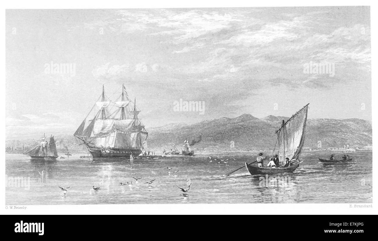 A 1873 drawing by Booth depicting Glenelg and Adelaide Harbour ...