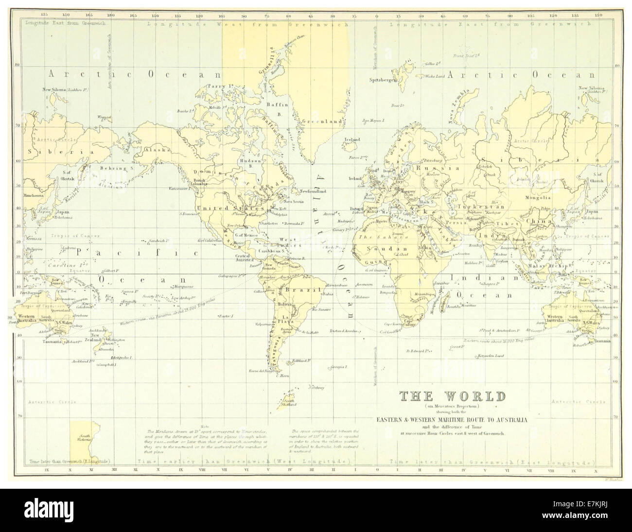 An illustration from Booth’s 1873 work, page 491, titled 'The World ...