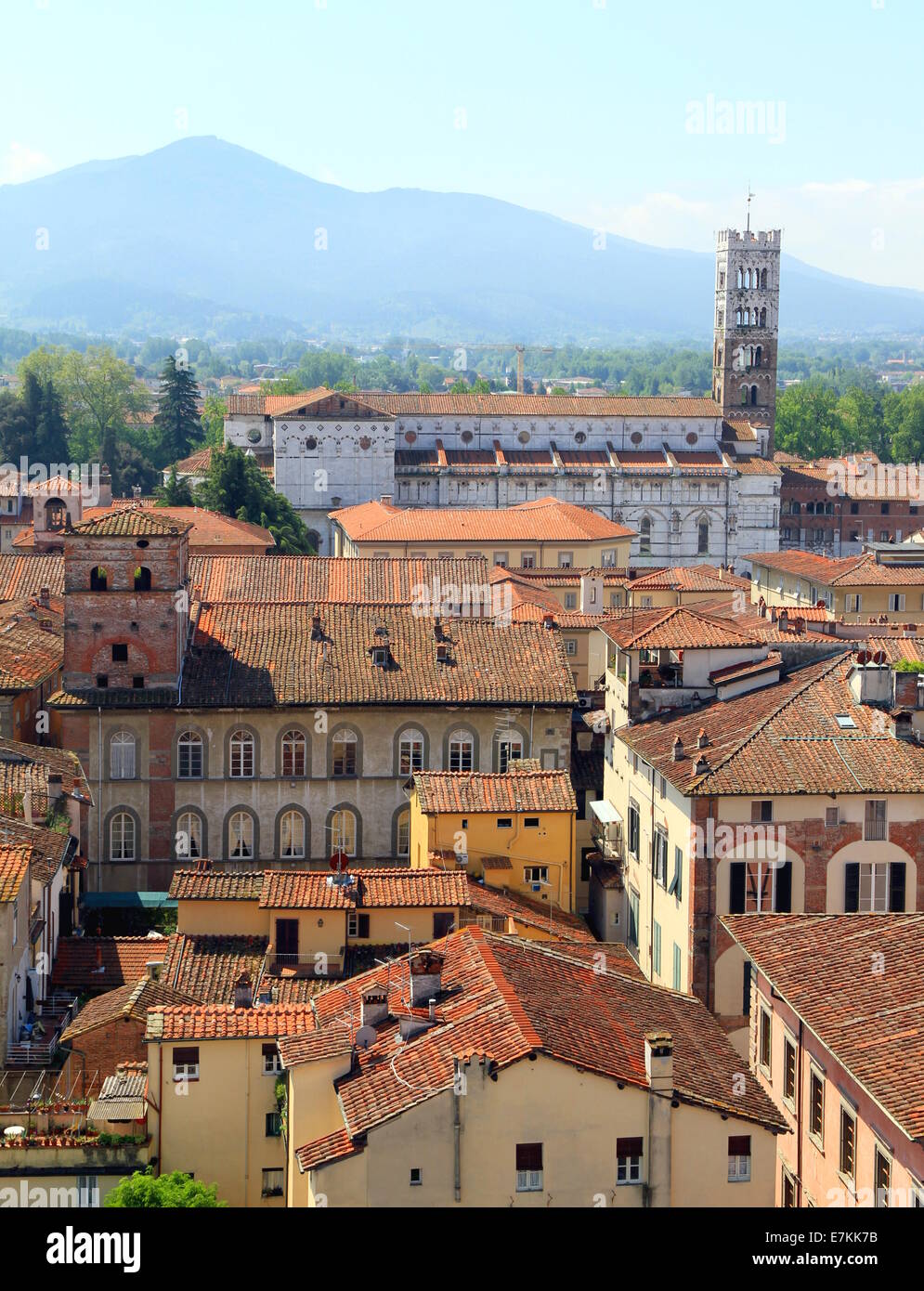 View of the medieval city of Lucca, Italy Stock Photo - Alamy