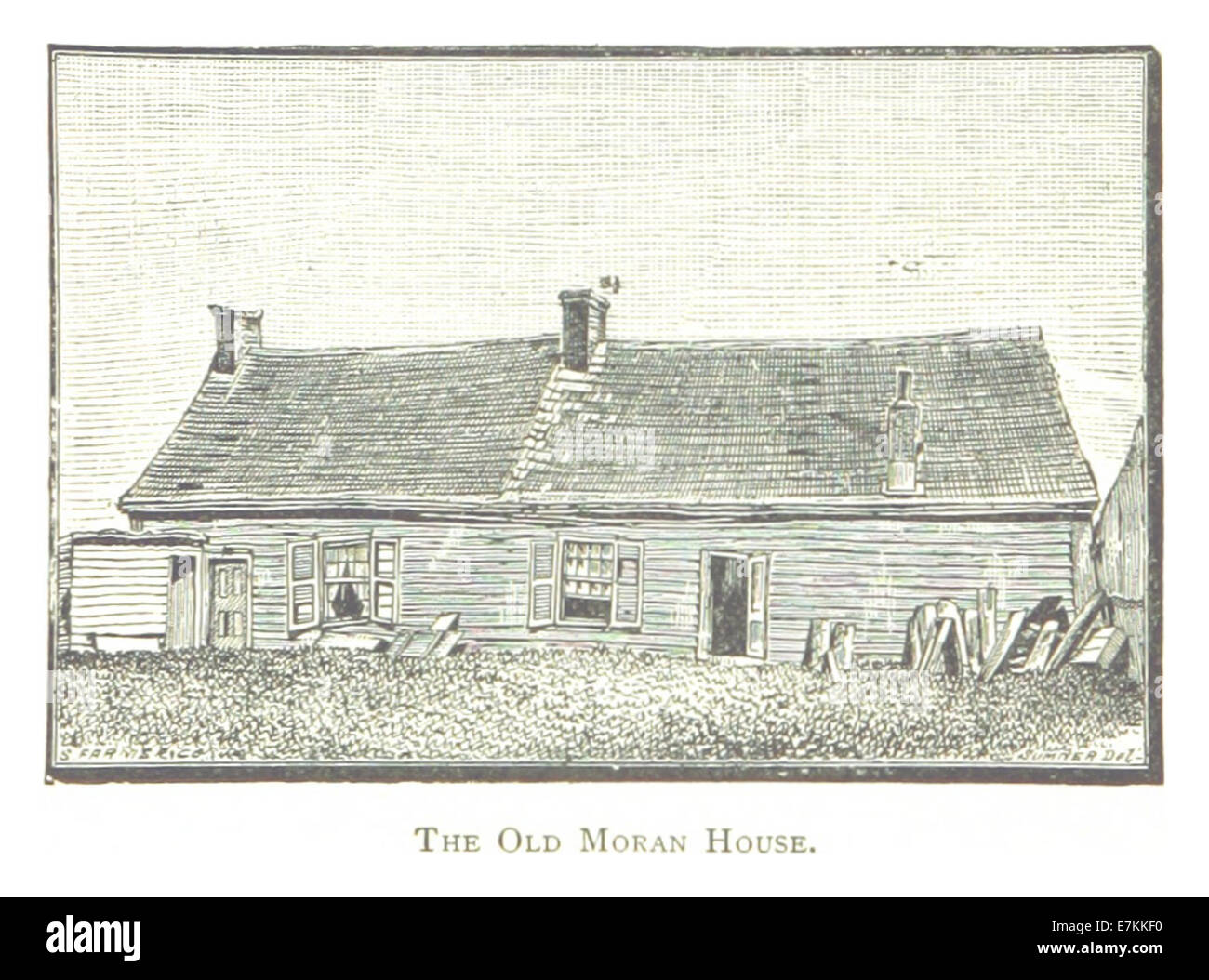 This 1884 illustration by Farmer shows the Old Moran House in Detroit ...