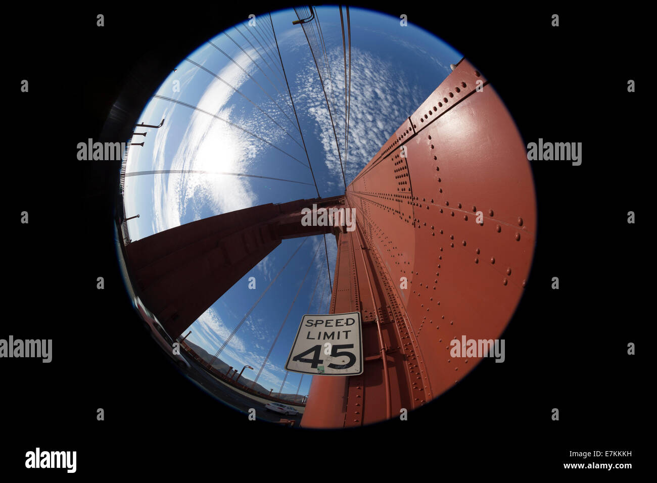 Golden gate bridge fisheye hi-res stock photography and images - Alamy