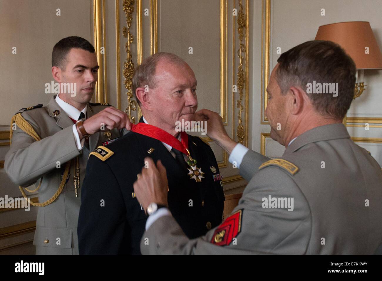 US Chairman of the Joint Chiefs Gen. Martin E. Dempsey is awarded the ...