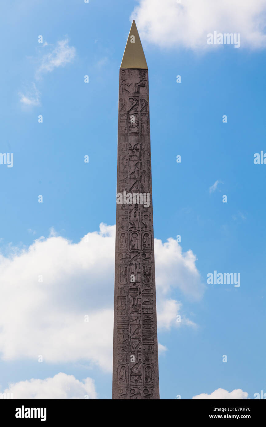 The Obelisk in " Place de la Concorde " in Paris France Stock Photo - Alamy