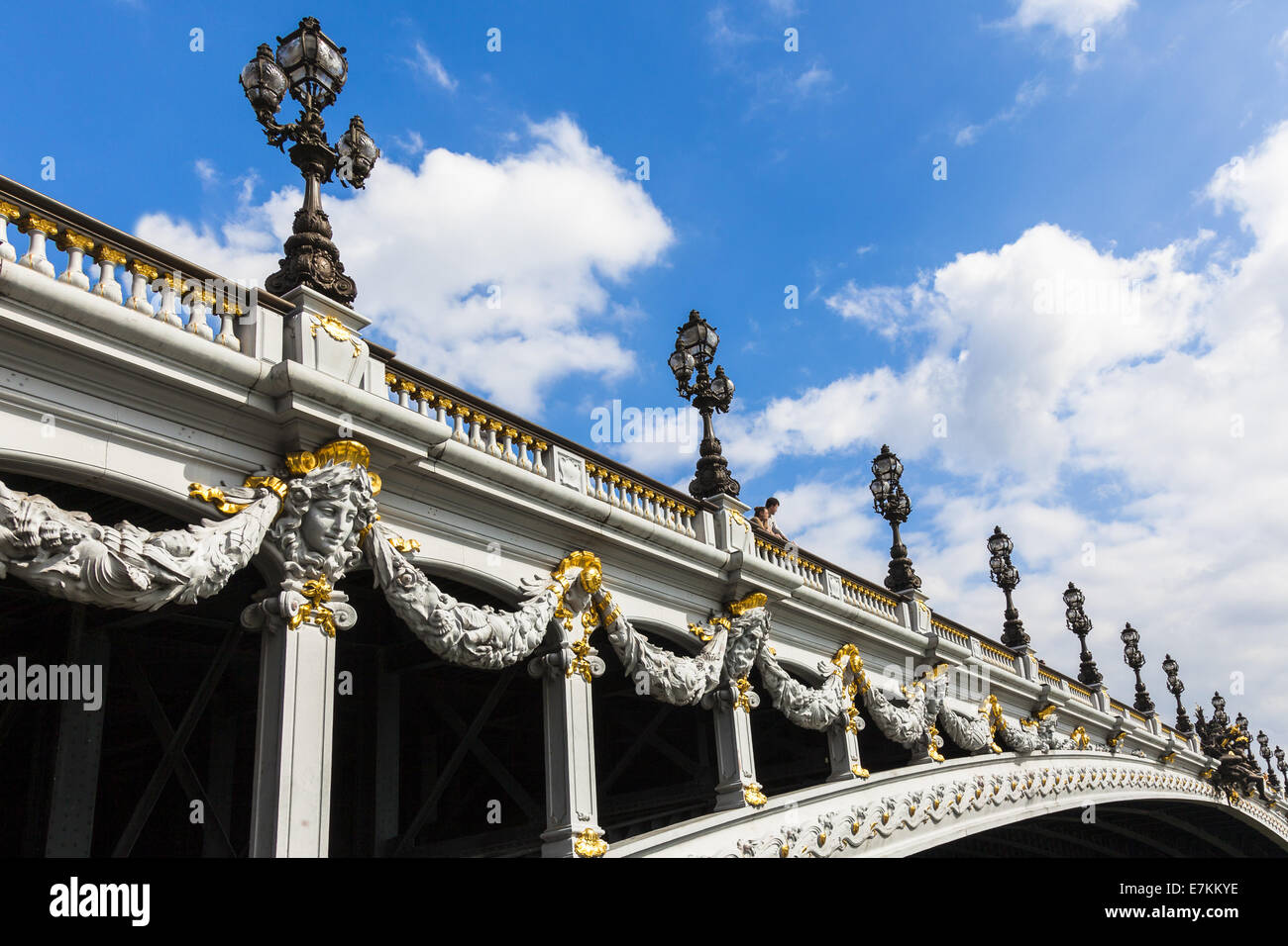 Alexander III bridge in Paris " Pont Alexandre III " - France Stock ...