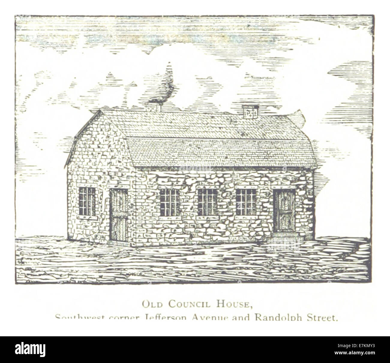 This 1884 drawing by Farmer illustrates the Old Council House located ...