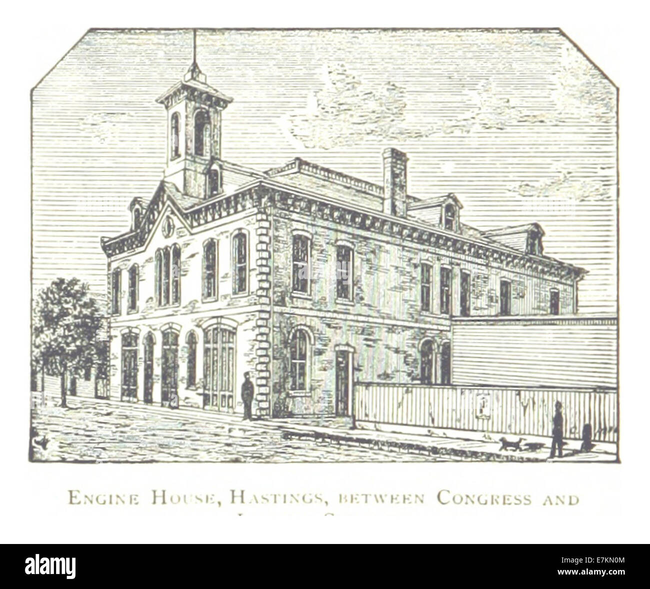 Farmer’s 1884 work illustrates the Engine House located at Hastings ...