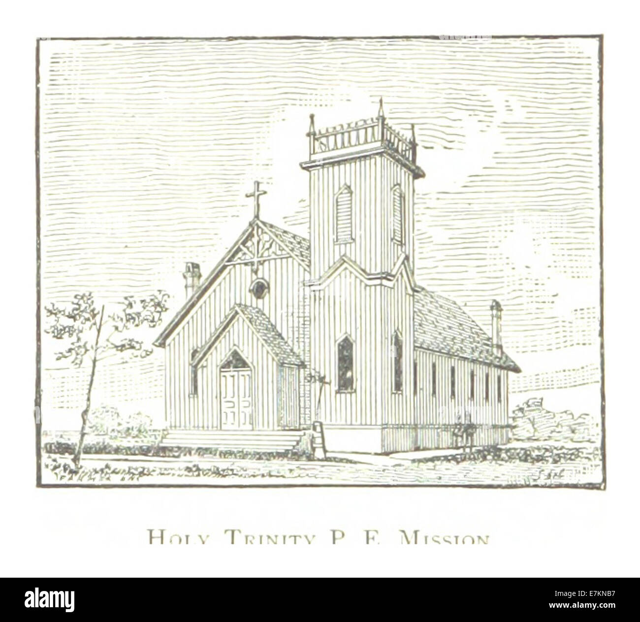 This 1884 illustration depicts the Holy Trinity Protestant Episcopal ...