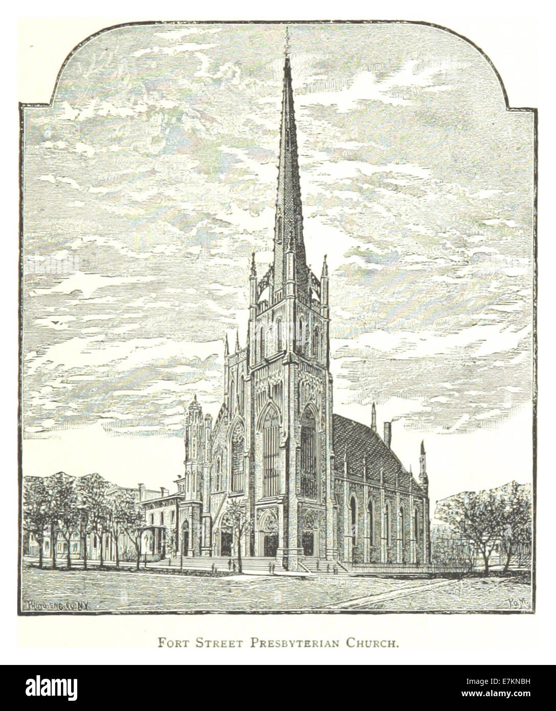 FARMER(1884) Detroit, p649 FORT STREET PRESBYTERIAN CHURCH Stock Photo ...