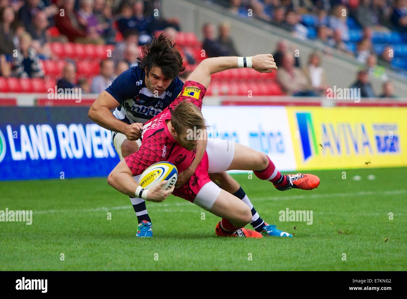 Salford, UK. 20th Sep, 2014. Aviva Premiership. Sale Sharks versus ...
