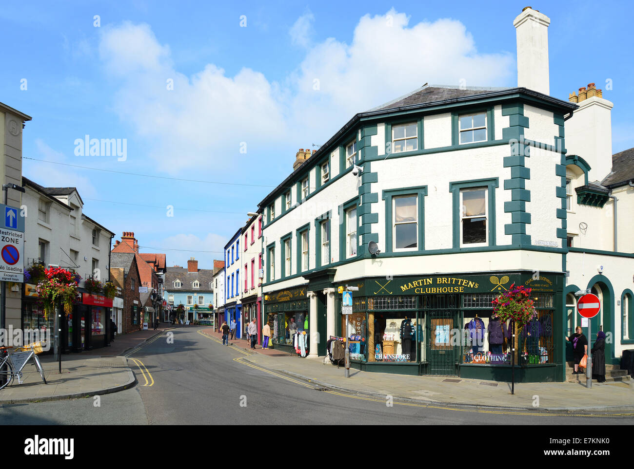 Corner of Leg and Oswald Streets, Oswestry, Shropshire, England, United ...
