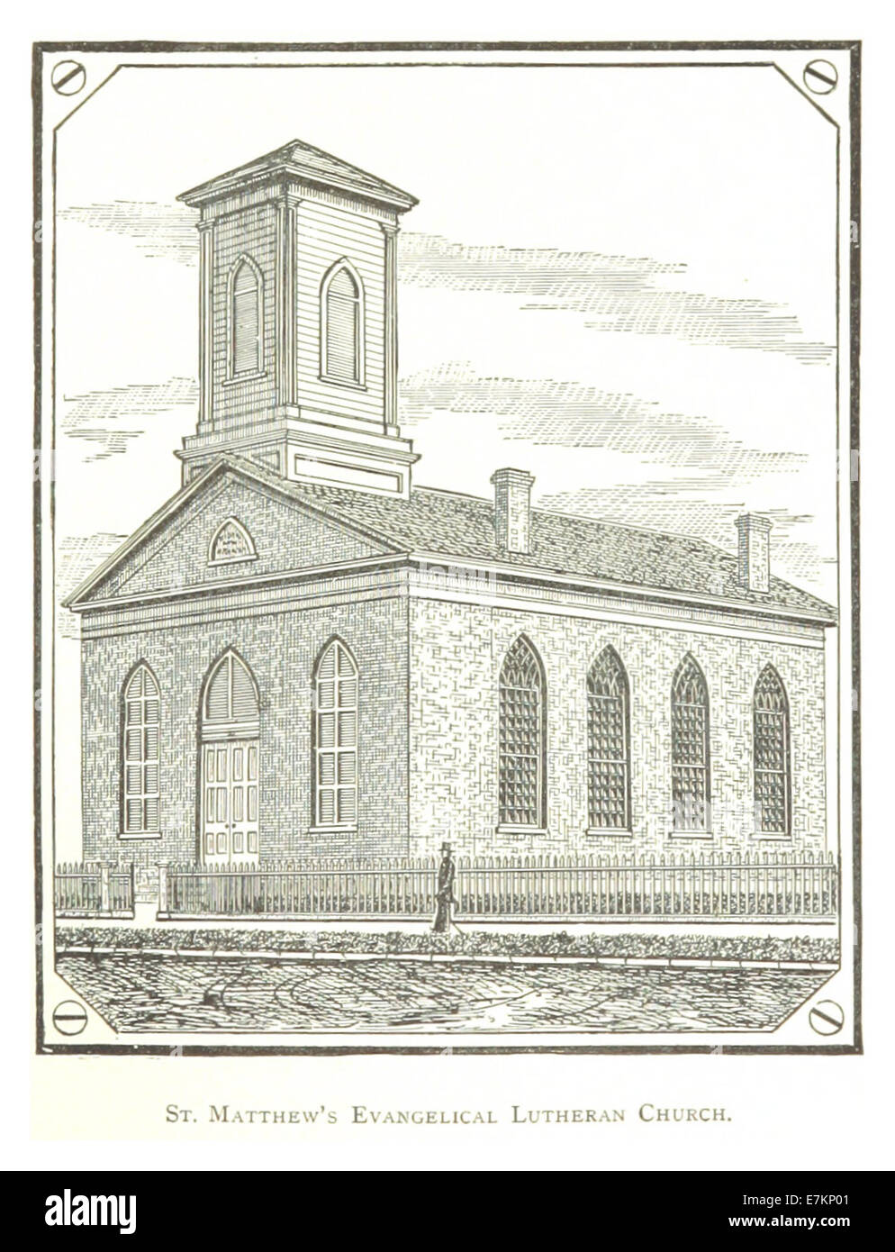 Farmer’s 1884 drawing depicts St. Matthew's Evangelical Lutheran Church ...