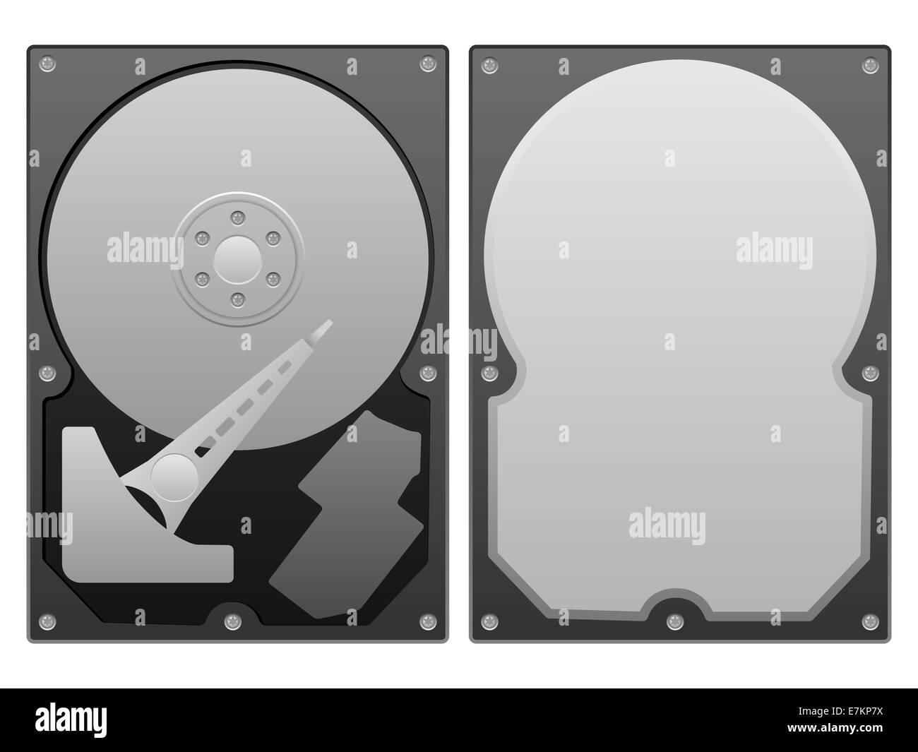 Hard disk on a white background Stock Photo - Alamy