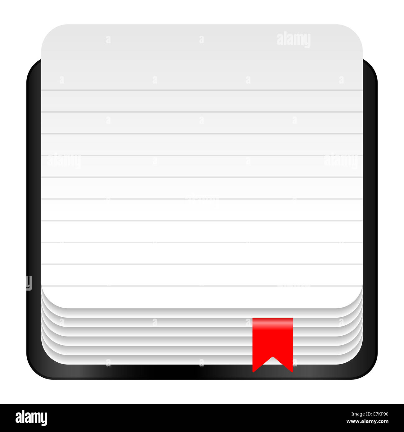 Blank notepad on a white background Stock Photo - Alamy