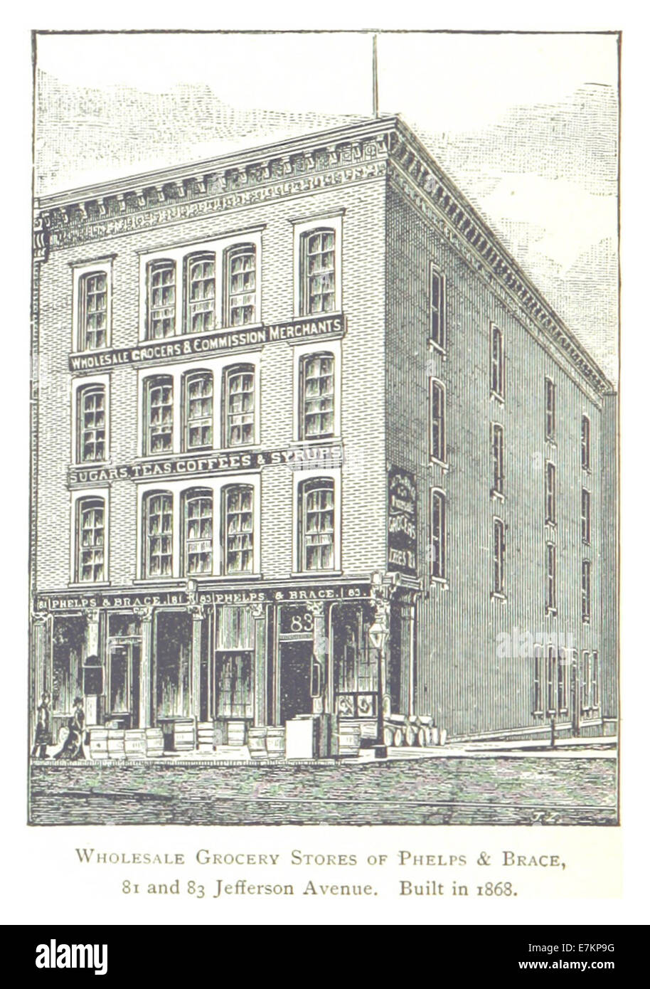 FARMER(1884) Detroit, p842 WHOLESALE GROCERY STORES OF PHELPS & BRACE ...