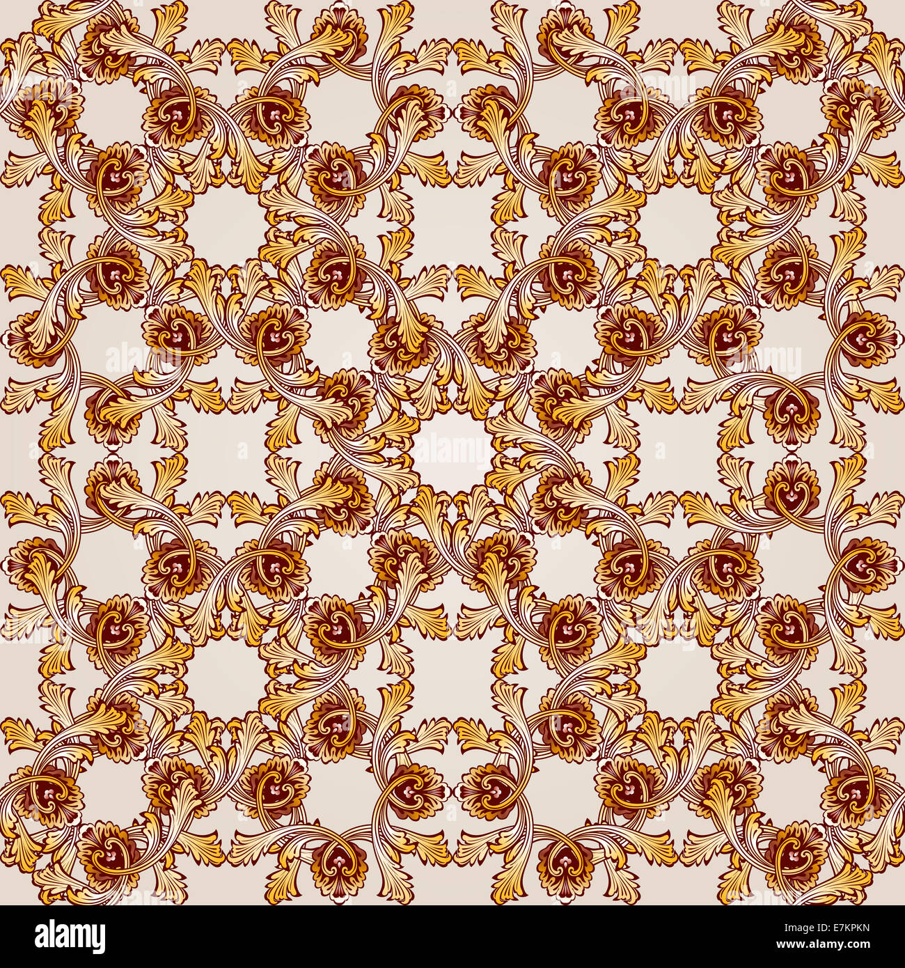 Saturated seamless abstract floral pattern in the form of leafs Stock ...