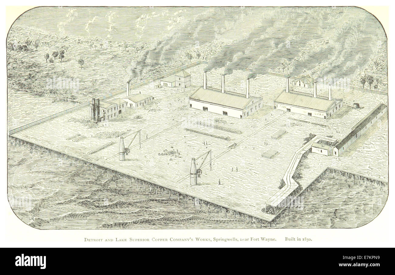An 1884 map showing the Detroit and Lake Superior Copper Company's ...