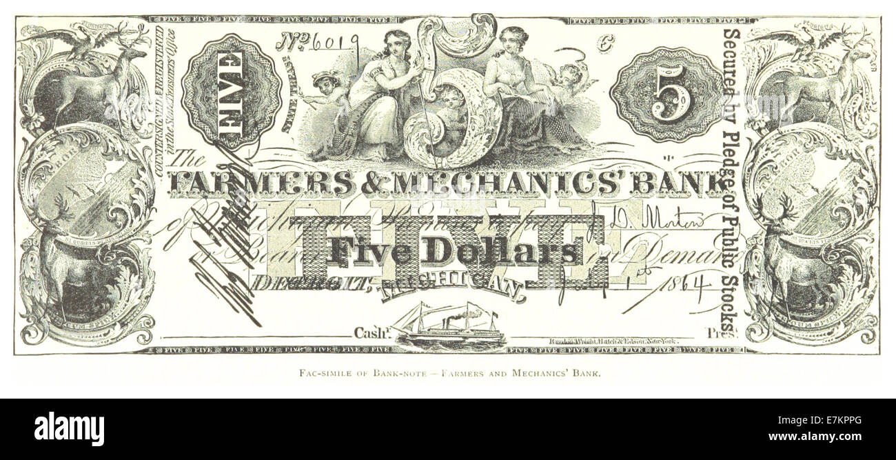 Farmer’s 1884 work includes a facsimile of a bank-note, possibly ...
