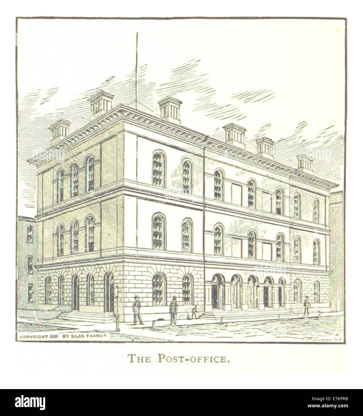 This 1884 illustration from Farmer depicts the Detroit Post-Office ...