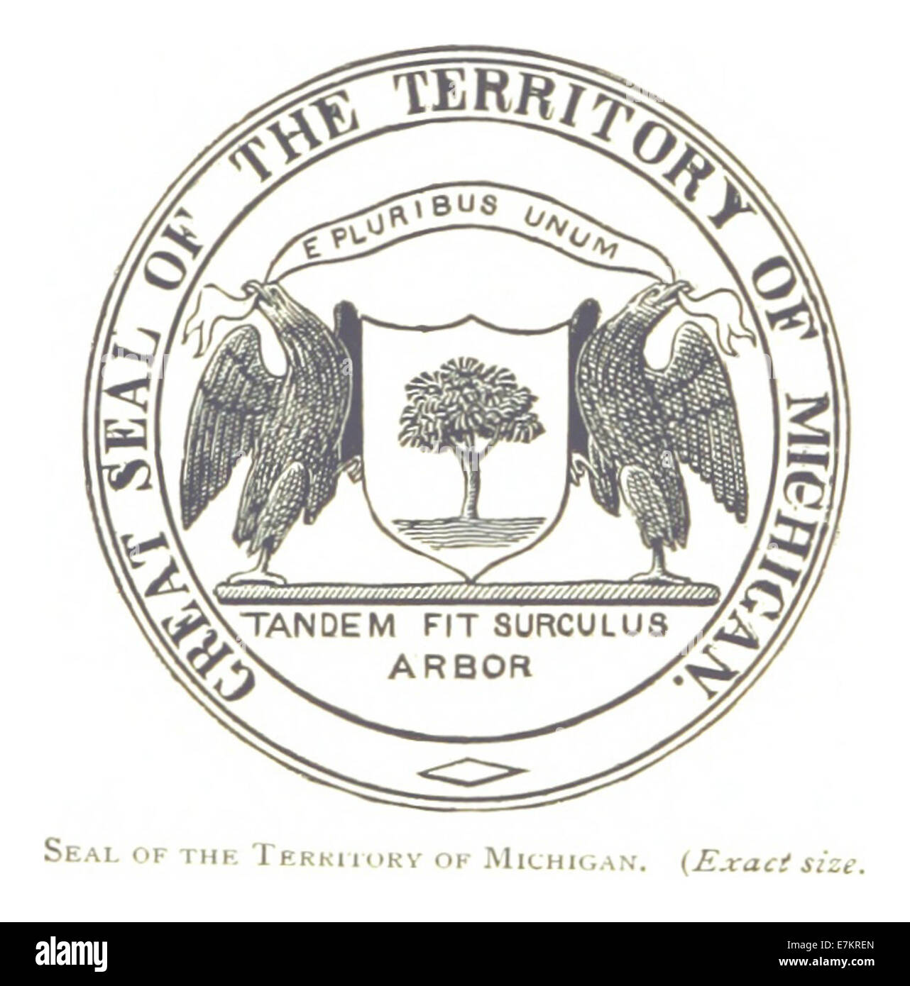 This 1884 illustration by Farmer shows the Seal of the Territory of ...