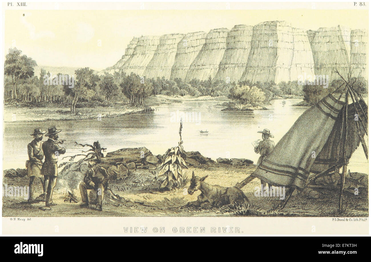 HEAP(1854) p116 PLATE XIII. GREEN RIVER Stock Photo - Alamy