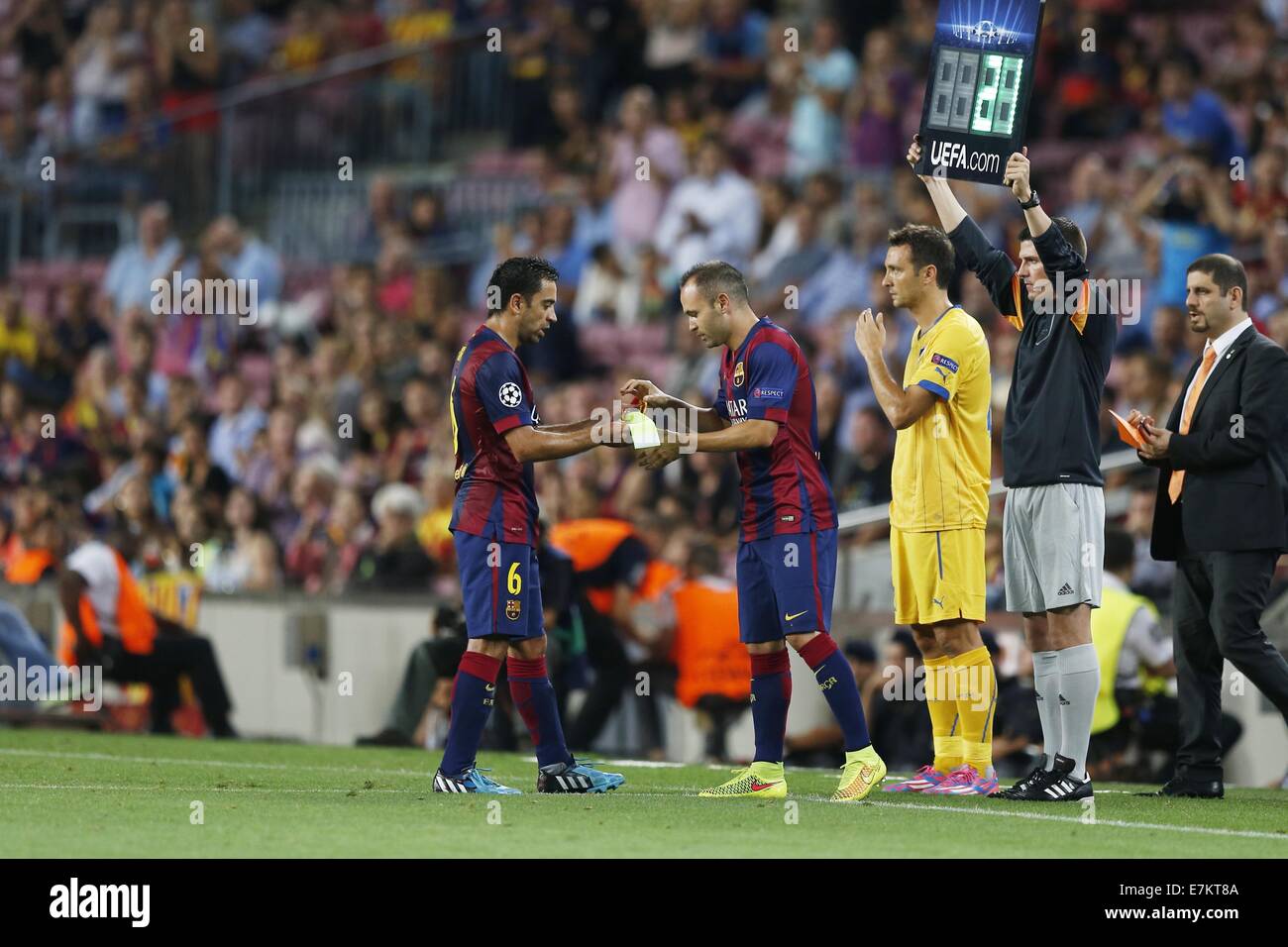 Xavi iniesta barcelona hi-res stock photography and images - Alamy