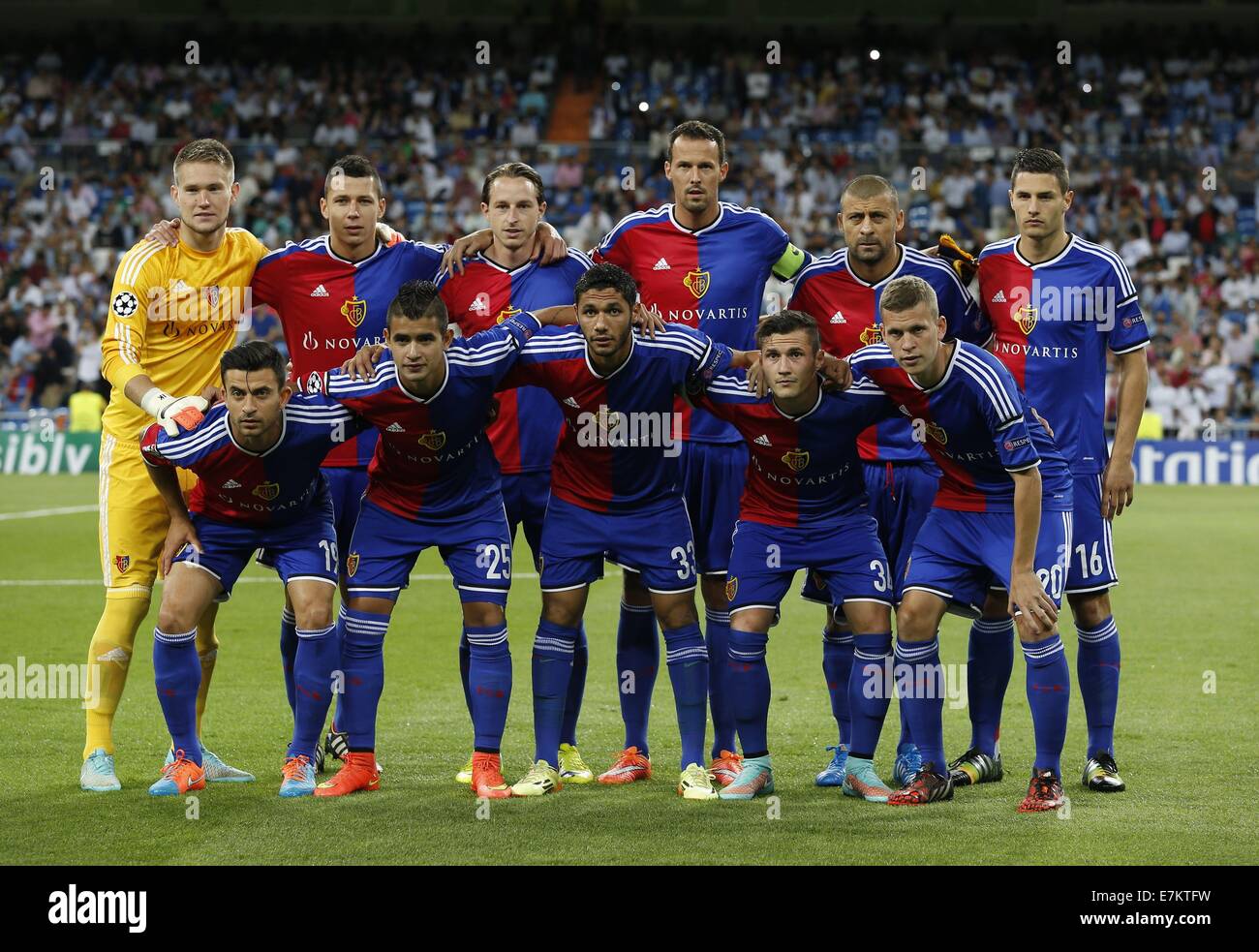 Madrid, Spain. 16th Sep, 2014. Basel team group line-up Football/Soccer ...