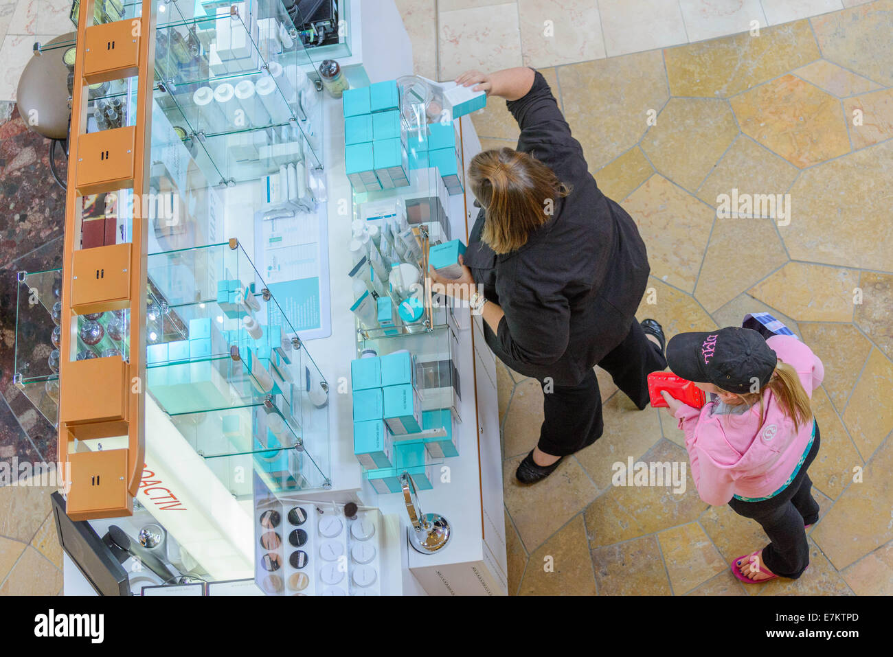 shoppers at an indoor mall Stock Photo - Alamy