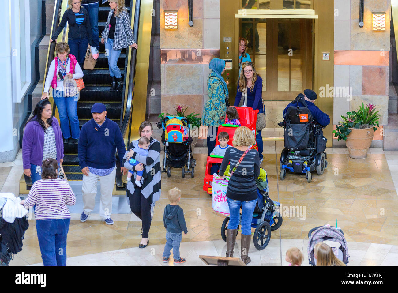 shoppers at an indoor mall Stock Photo - Alamy